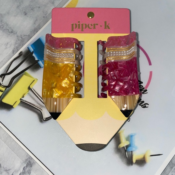 Piper K | Hair | Nwt Piper K Pencil Hair Claw Clips Set Of 2 | Poshmark